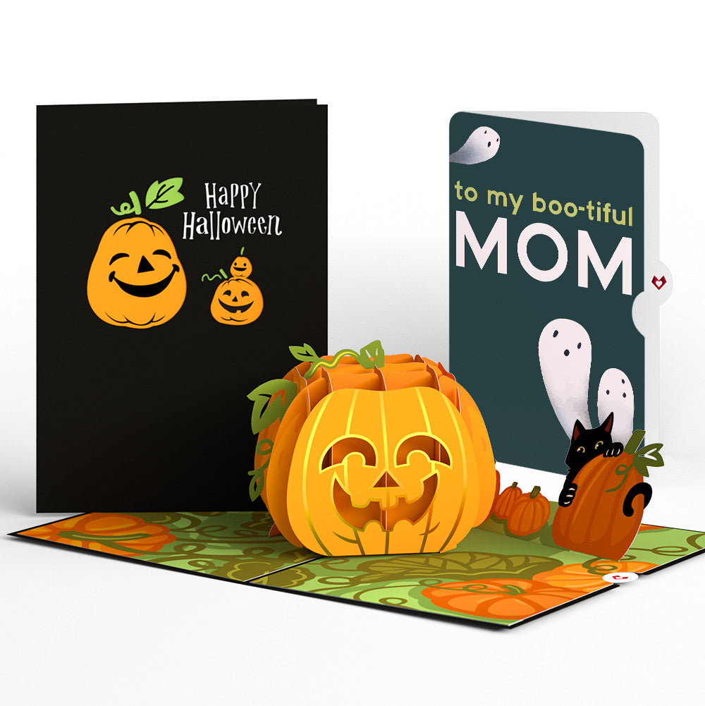Happy Halloween Pumpkin Pop-Up Card and Sentiment Set for Mom – Lovepop