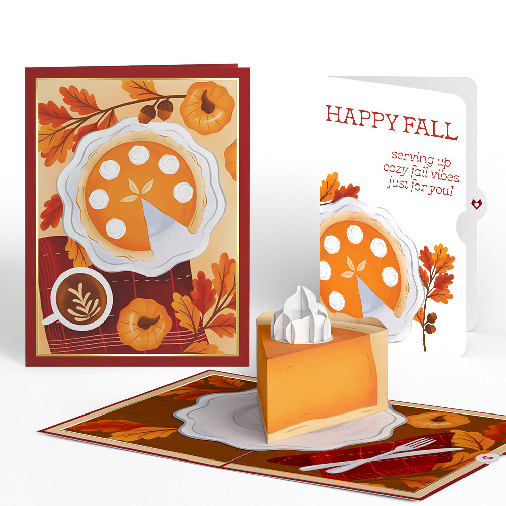 Pumpkin Pie Fall Pop-Up Card and Sentiment Set – Lovepop