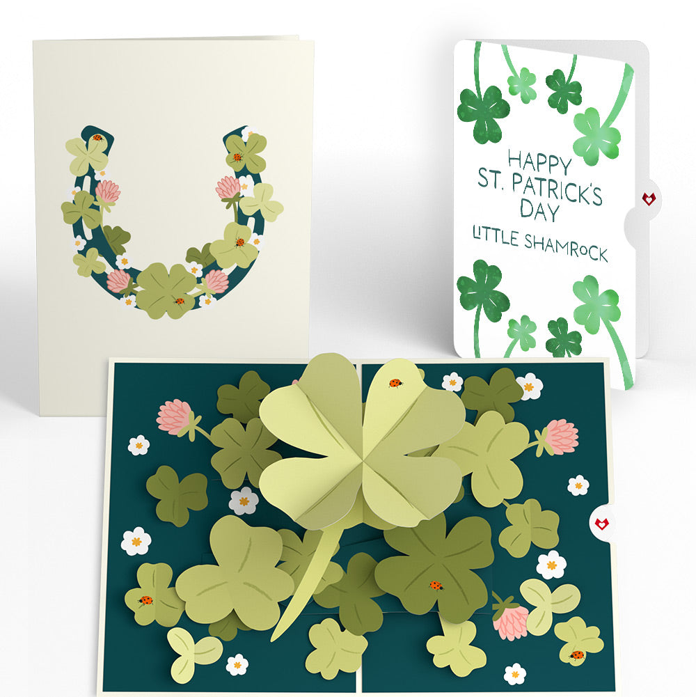 Shamrock Fields St. Patrick’s Day Pop-Up Card and Sentiment Set – Lovepop