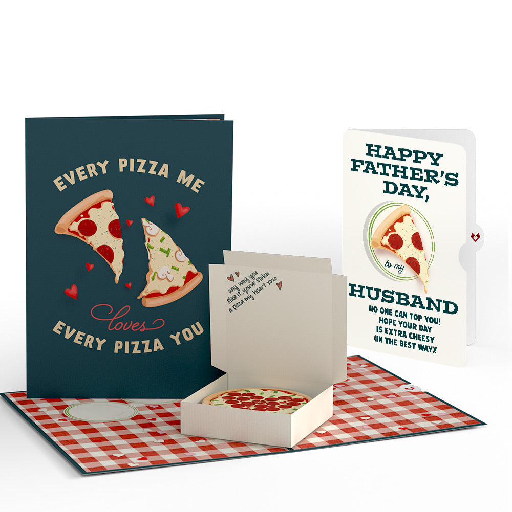 Pizza Love Father's Day Pop-Up Card and Sentiment Set for Husband – Lovepop