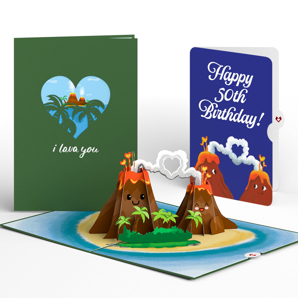 I Lava You 50th Birthday Pop Up Card And Sentiment Set Lovepop