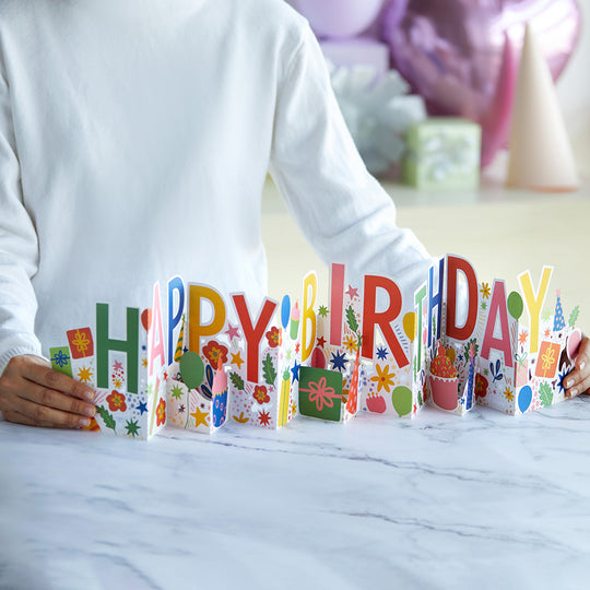 Happy Birthday Loooooong Card™ (Expands to 2 feet) – Lovepop