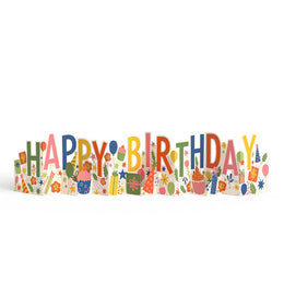 Happy Birthday Loooooong Card™ (Expands to 2 feet) – Lovepop