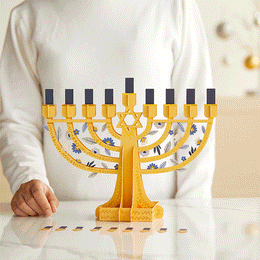 Elegant Interactive Menorah Giant Pop-Up Gift – Lovepop