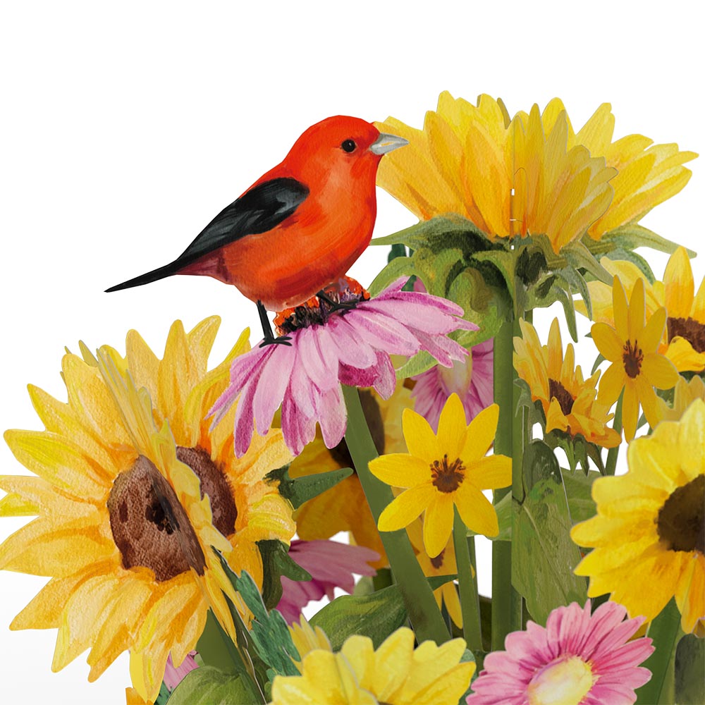 Golden Sunflower Encouragement Bouquet and Sentiment Set – Lovepop