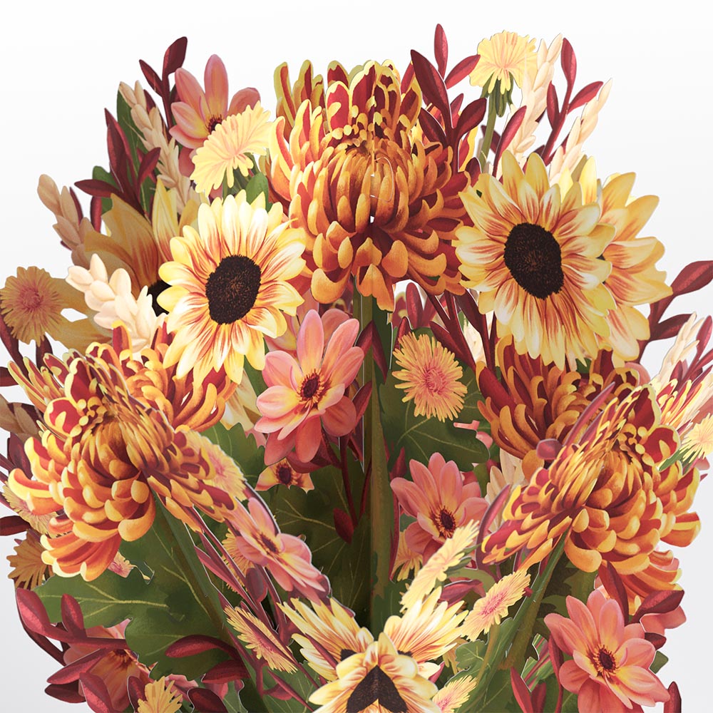 Fall Sunshine Thank You Bouquet and Sentiment Set – Lovepop