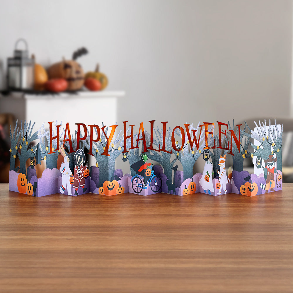 Happy Halloween Trick-or-Treat Loooooong Card™ (Expands to 2 feet) – Lovepop