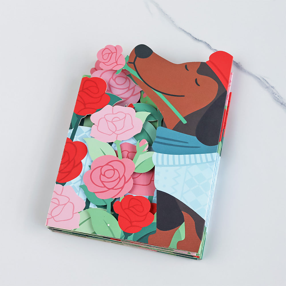 Love You So Much Dog Loooooong Card™ (Expands to 2 feet) – Lovepop