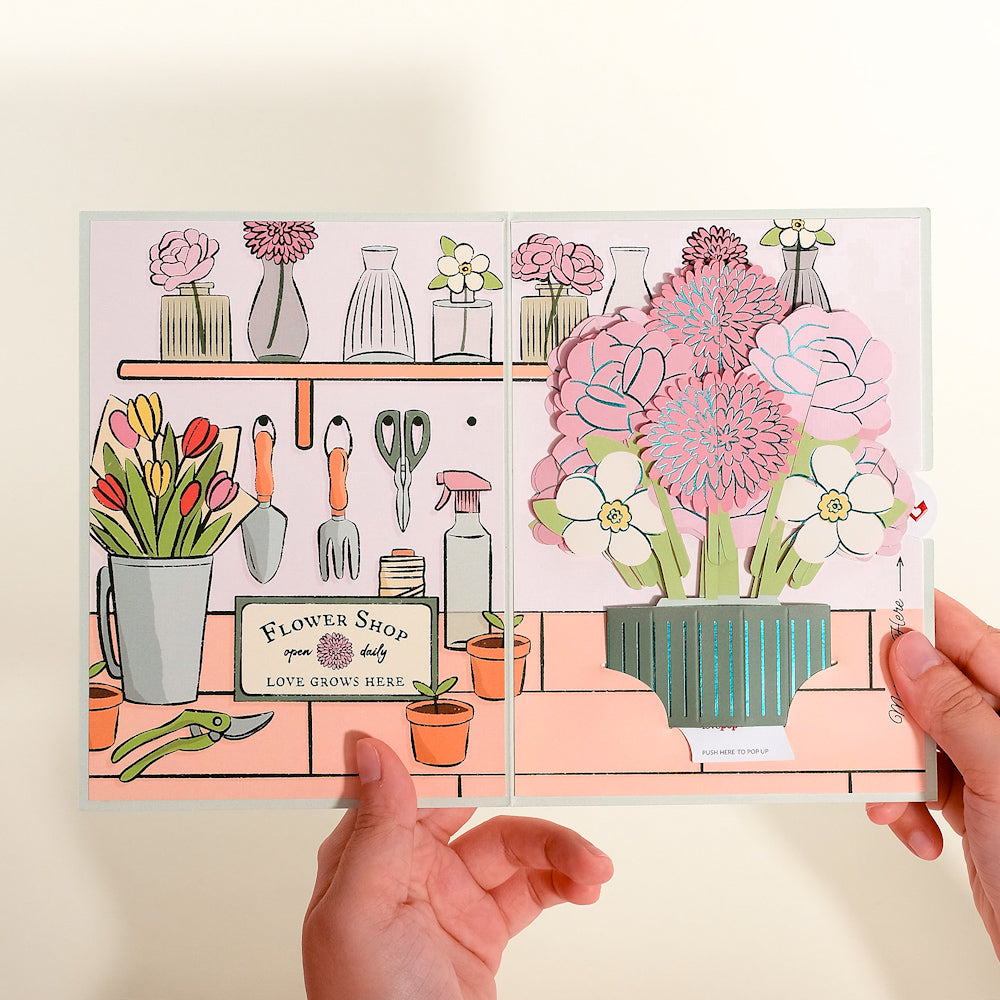 Blossom Flower Shop Card with Mini Bouquet – Lovepop