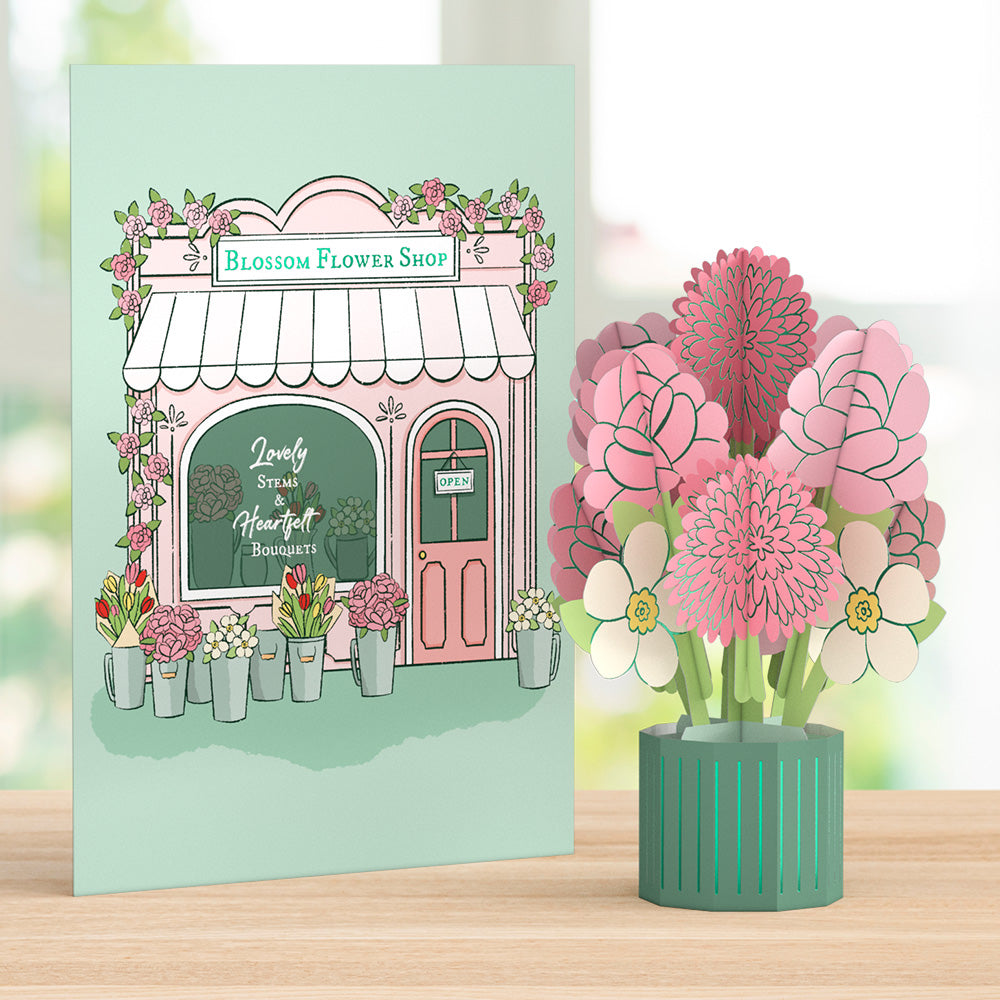 Blossom Flower Shop Card with Mini Bouquet – Lovepop