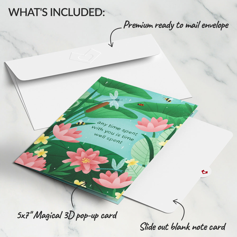 Time Well Spent Frogs Pop-Up Card – Lovepop