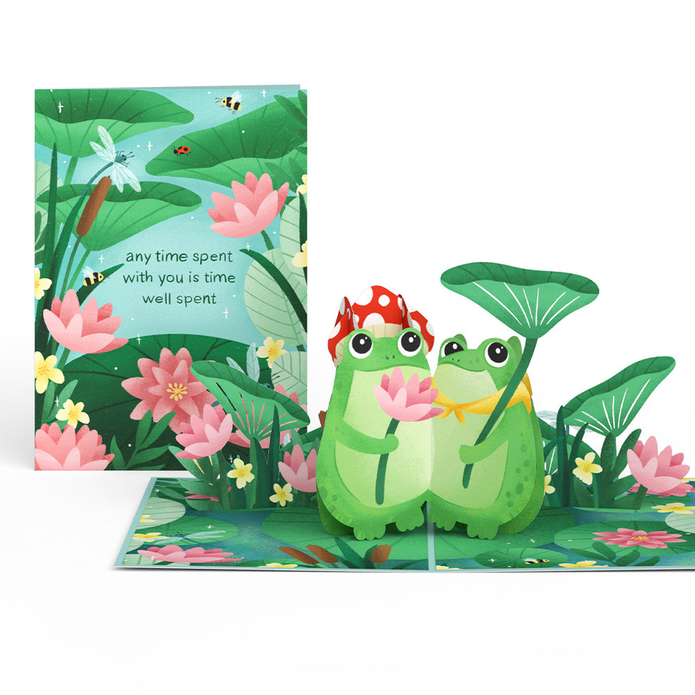 Time Well Spent Frogs Pop-Up Card & Bouquet Bundle – Lovepop