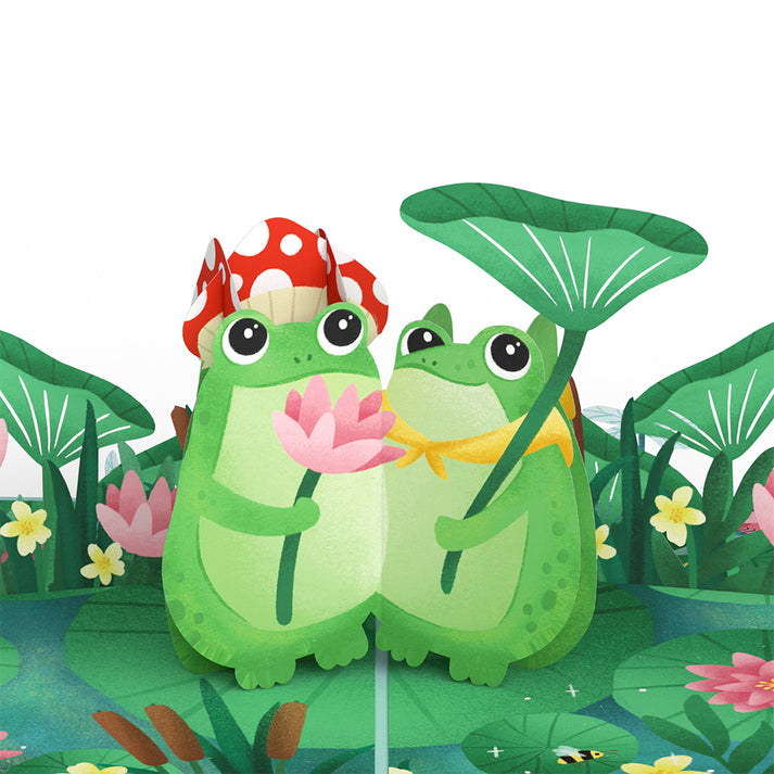 Time Well Spent Frogs Pop-Up Card & Bouquet Bundle – Lovepop