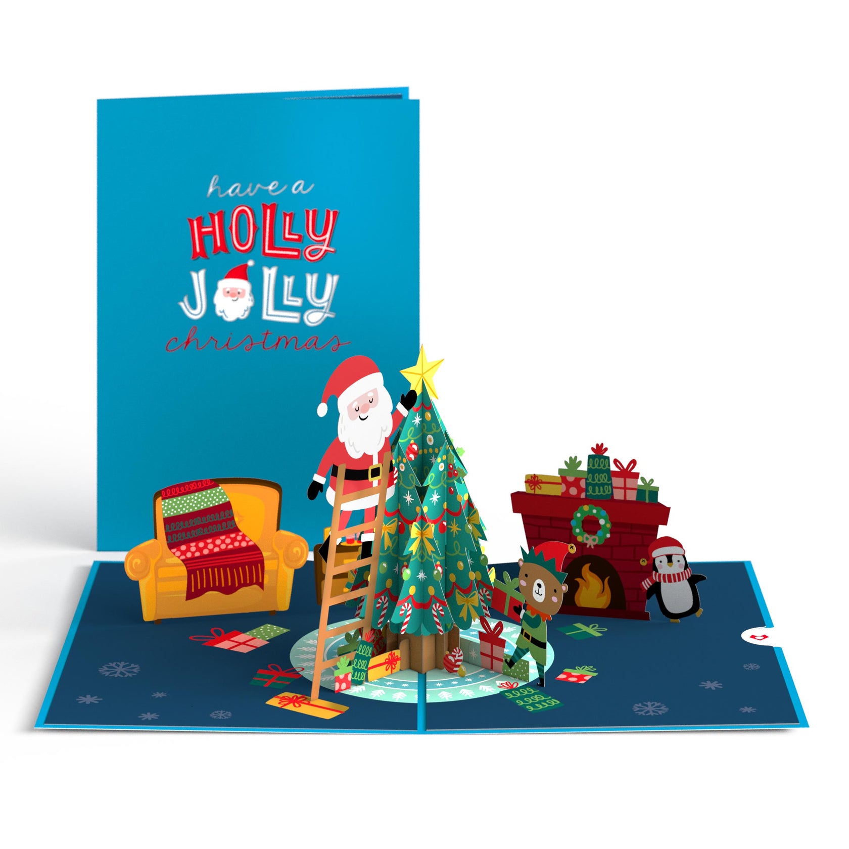 Santa Decorating a Christmas Tree Pop-Up Card – Lovepop