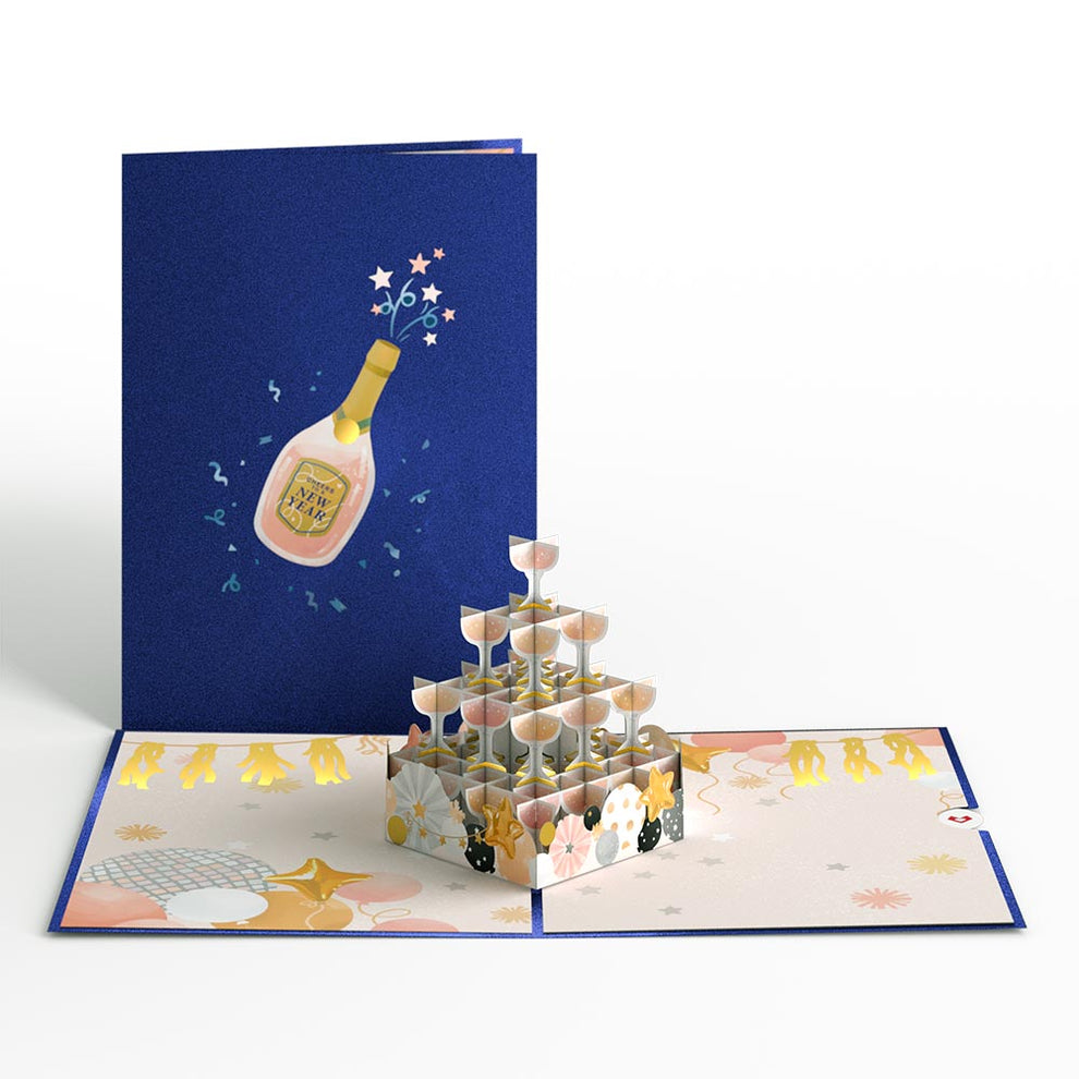 Cheers New Year Card | Pop Up New Year Card | Lovepop