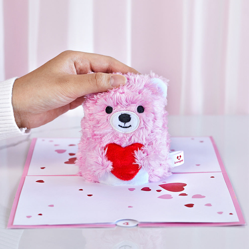 You Make Me Beary Happy Pop-Up Plush Bear Card | Lovepop