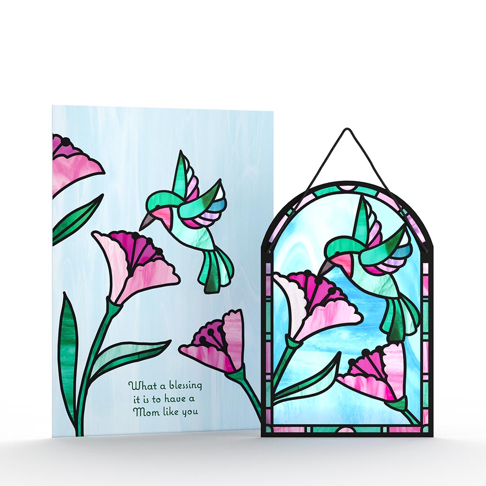Blessing to Have a Mom Like You Hummingbird Suncatcher Card – Lovepop