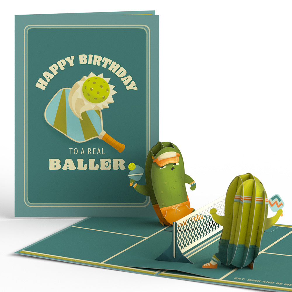 Pickleball Birthday Baller Pop-Up Card – Lovepop
