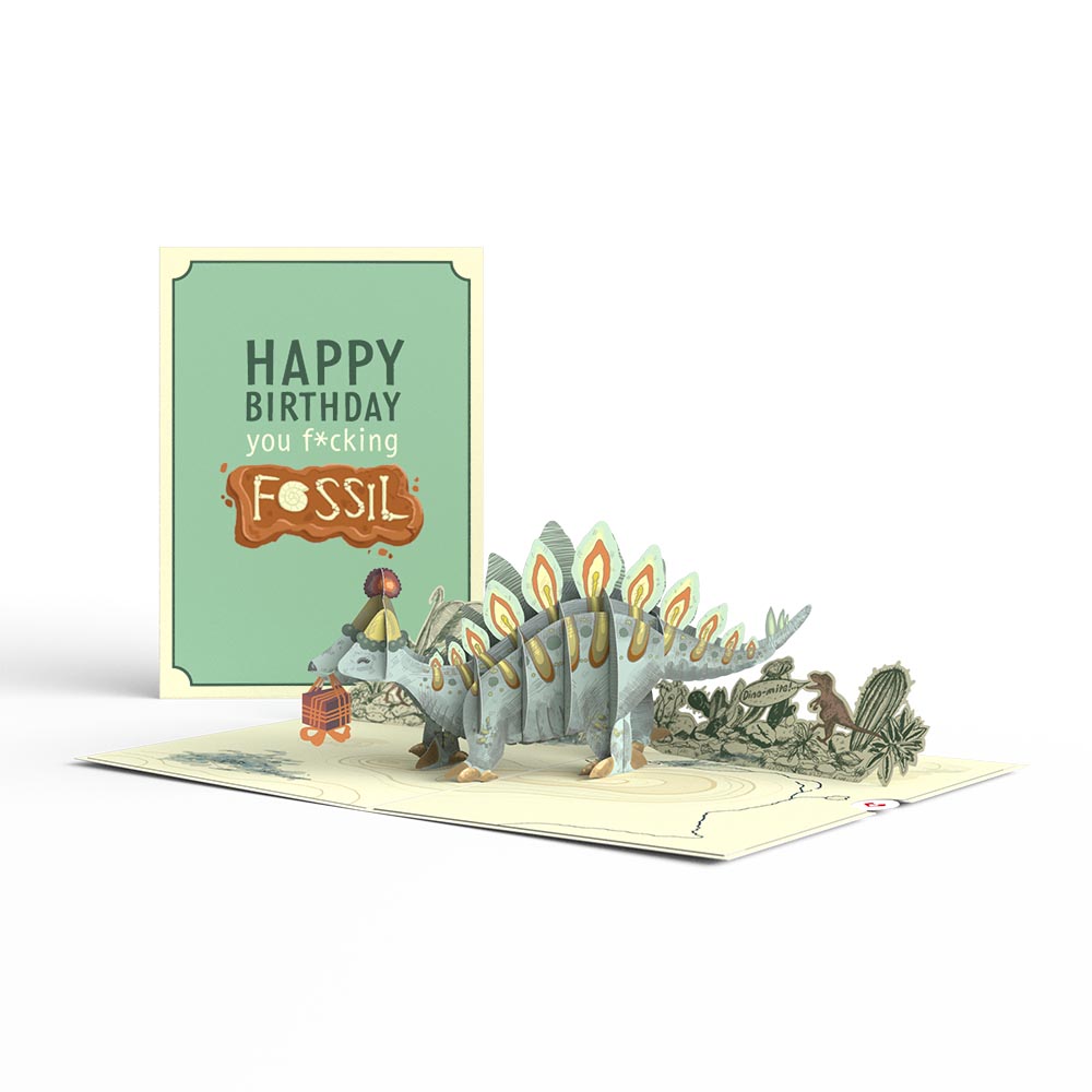 Happy Birthday You F*cking Fossil Pop-Up Card – Lovepop