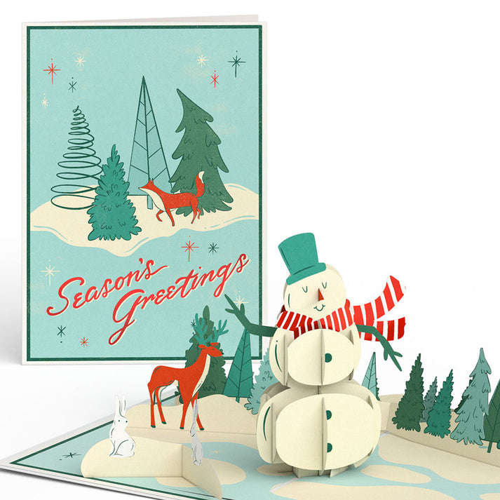 Season's Greetings Snowman Pop-Up Card – Lovepop