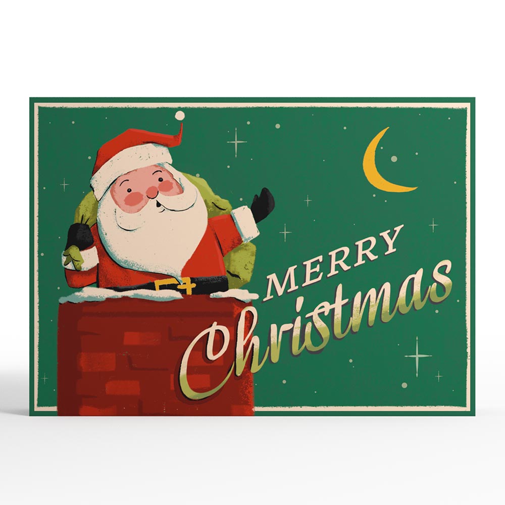 Santa Down the Chimney Christmas Pop-Up Card – Lovepop