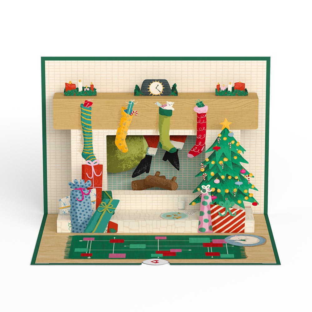 Santa Down the Chimney Christmas Pop-Up Card – Lovepop