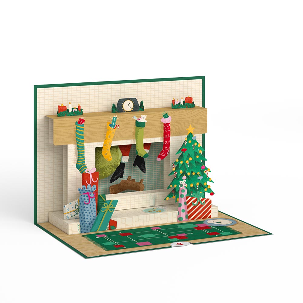 Santa Down the Chimney Christmas Pop-Up Card – Lovepop