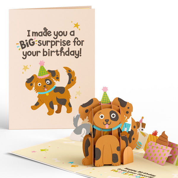 Happy Birthday from Your Favorite Party Pooper Dog Pop-Up Card – Lovepop