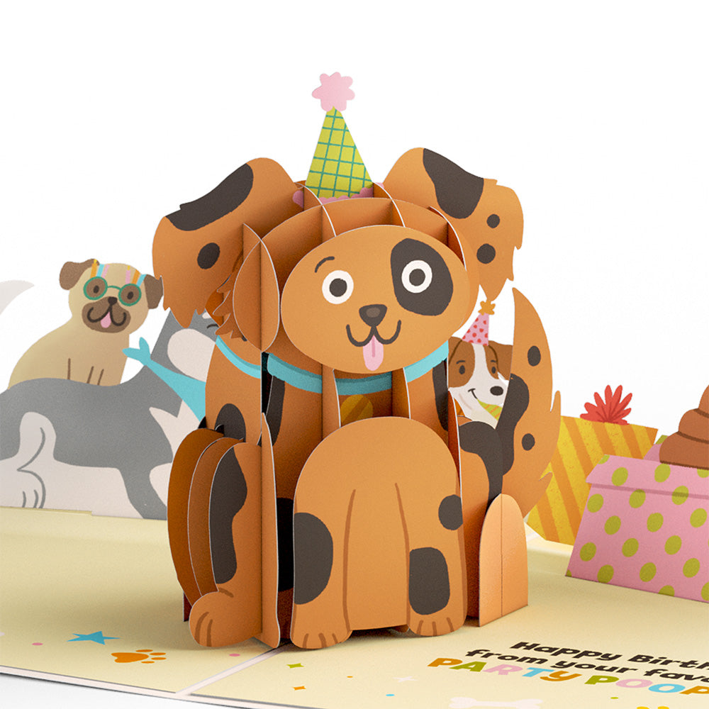 Happy Birthday from Your Favorite Party Pooper Dog Pop-Up Card – Lovepop