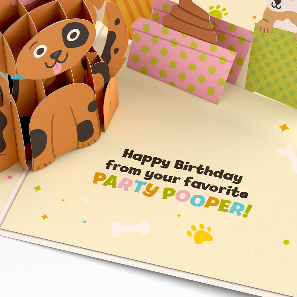 Happy Birthday from Your Favorite Party Pooper Dog Pop-Up Card – Lovepop