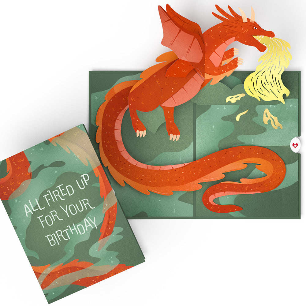 Fired Up for Your Birthday Dragon Pop-Up Card – Lovepop