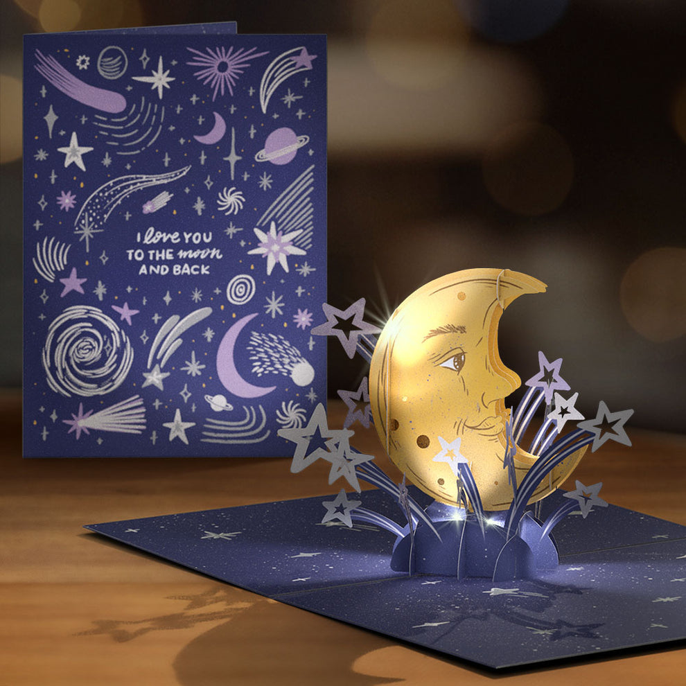 Love You to the Moon and Back Light-Up Pop-Up Card – Lovepop