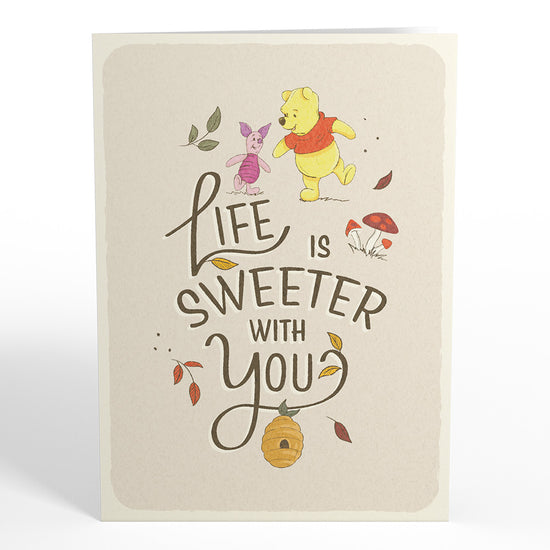 Disney's Winnie the Pooh Life Is Sweeter With You Pop-Up Card – Lovepop