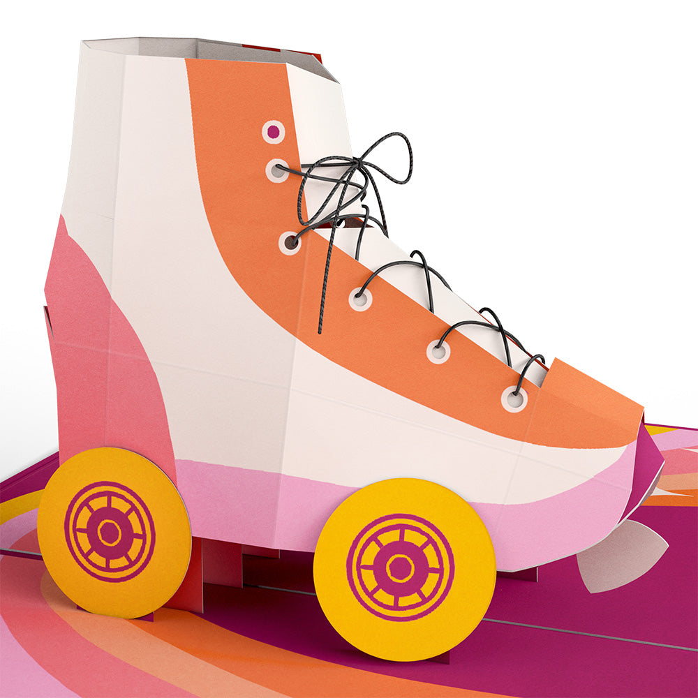 Let the Good Times Roll Roller Skate Graduation Pop-Up Card and Sentim ...