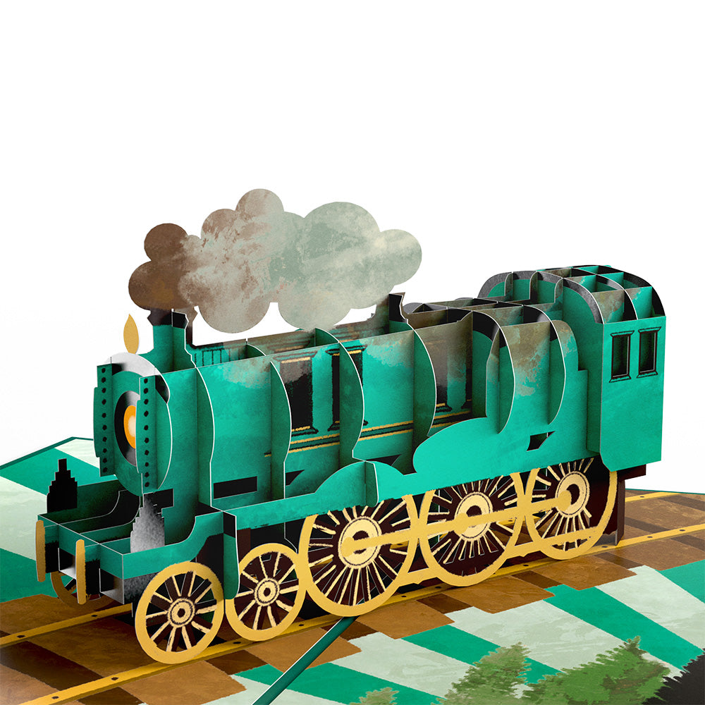 Classic Train Birthday Pop-Up Card and Sentiment Set – Lovepop