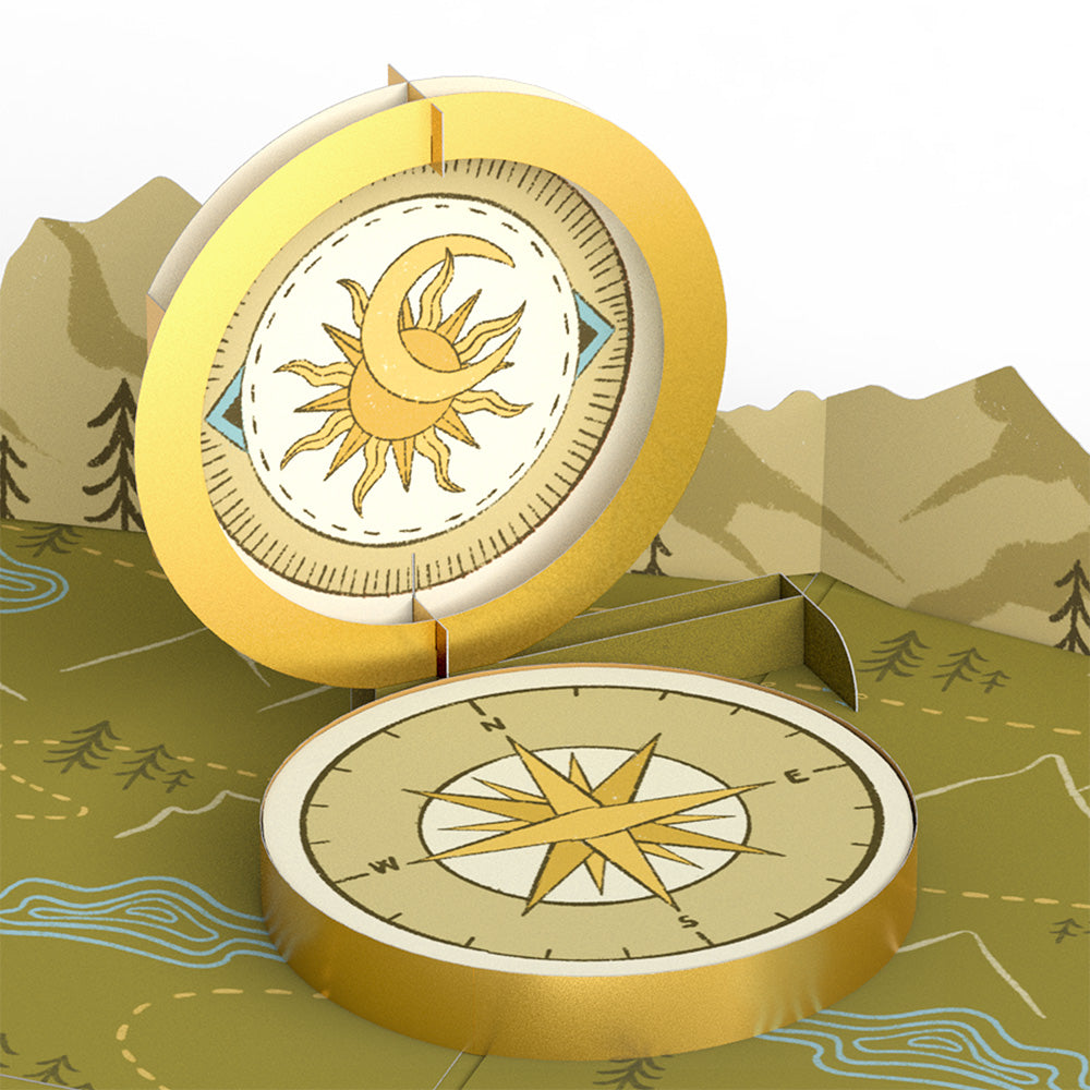 Guiding Compass Retirement Pop-Up Card and Sentiment Set – Lovepop