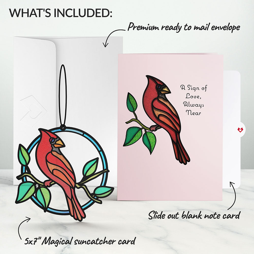 Sign of Love Cardinal Suncatcher Card – Lovepop