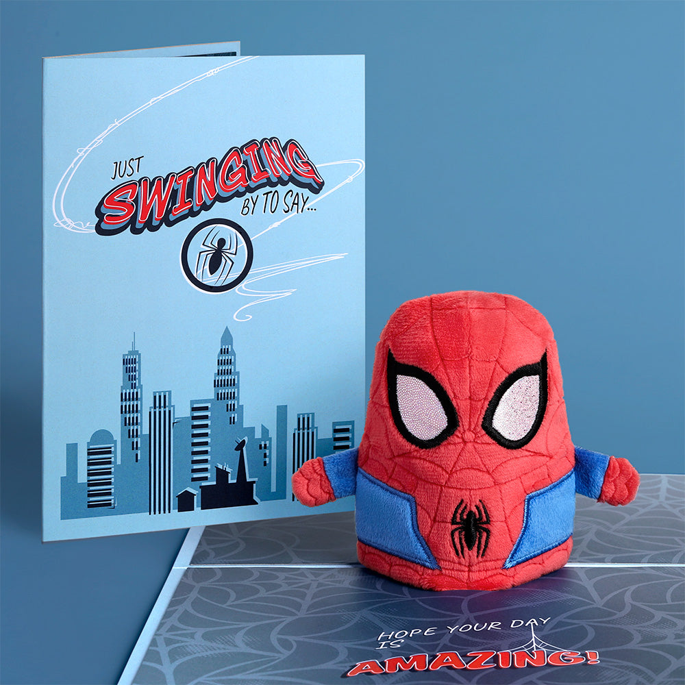 Marvel’s Spider-Man Plushpop Card & Flower Buds Bouquet Bundle – Lovepop