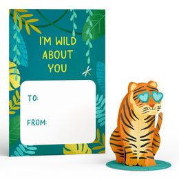 Valentine’s Day Safari Assorted Cards Kids Classroom 24-Pack – Lovepop
