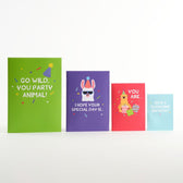 Birthday Party Animals 4-in-1 Nesting Card – Lovepop