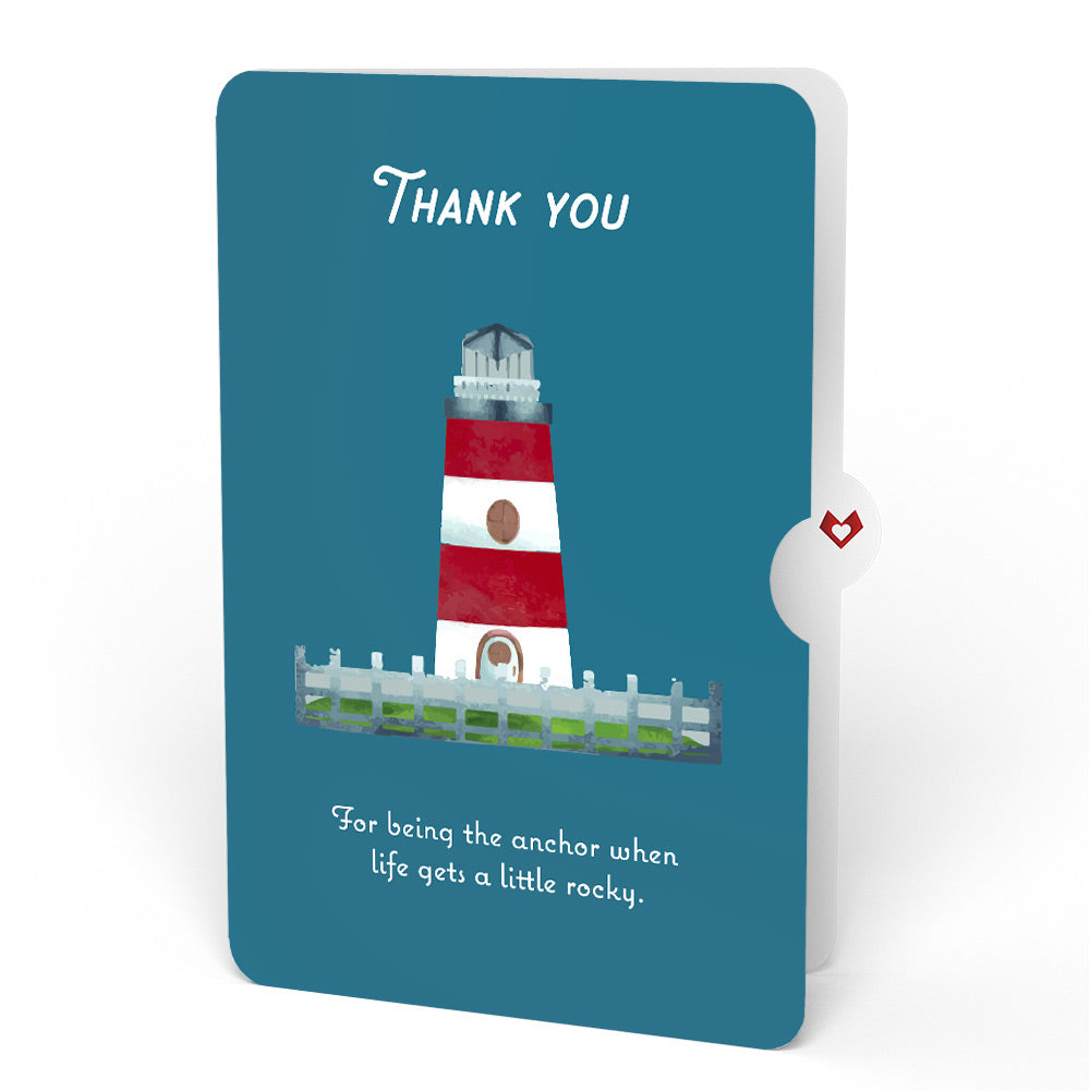 Coastal Lighthouse Thank You Pop-Up Card and Sentiment Set – Lovepop