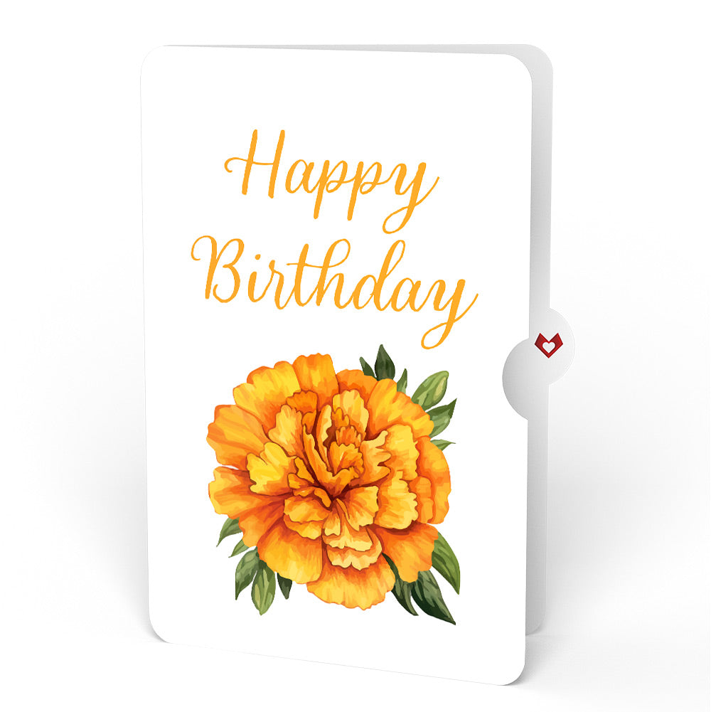 Born to Bloom: October Birth Month Flowers Pop-Up Card and Sentiment S ...