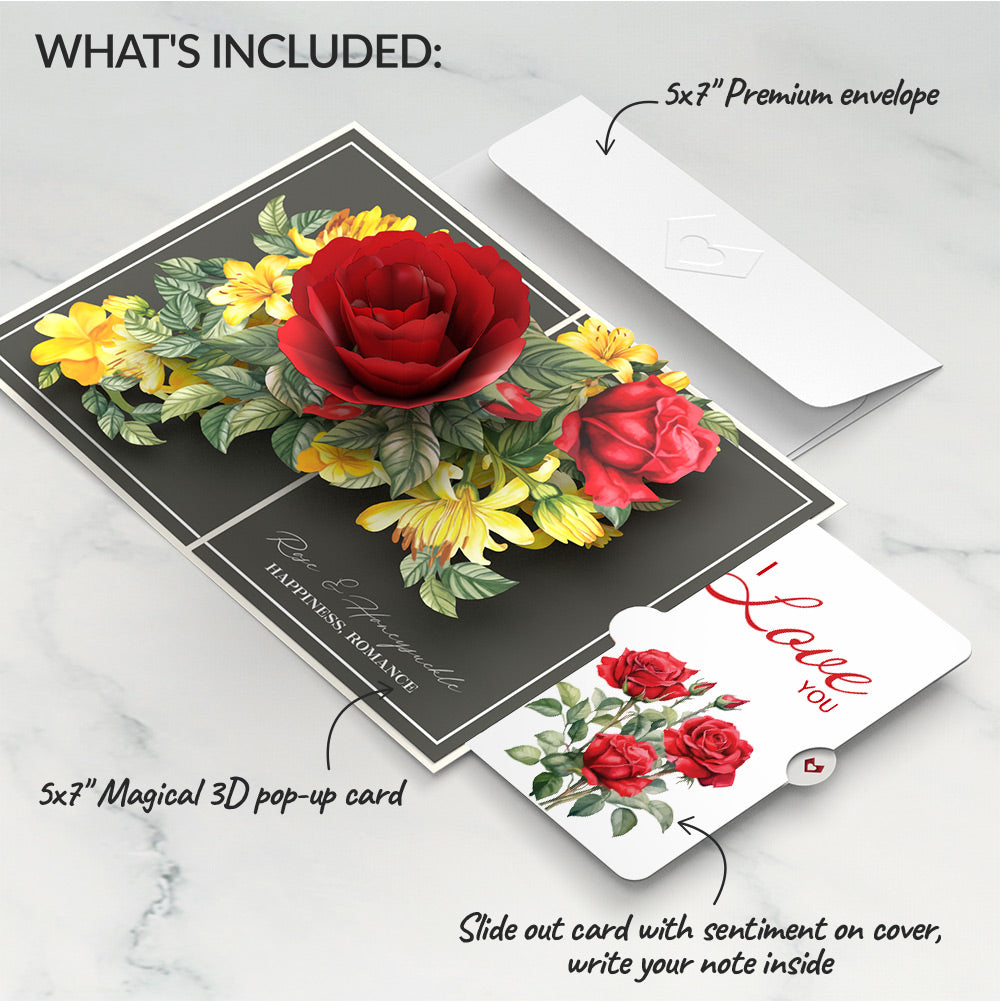 Born to Bloom: June Birth Month Flowers Love Pop-Up Card and Sentiment ...
