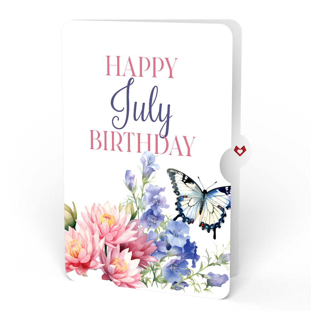 Born to Bloom: July Birth Month Flowers Pop-Up Card and Water Lily & L ...