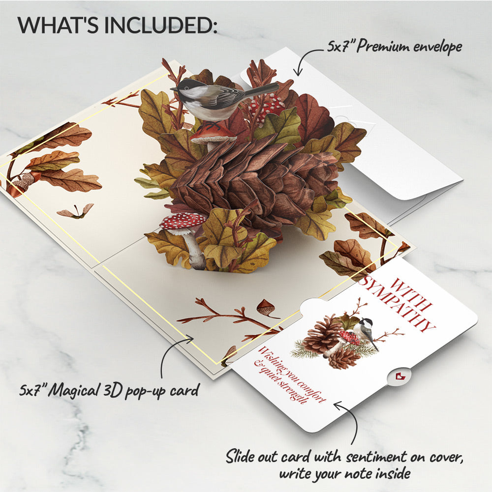 Fall Forest Floor Sympathy Pop-Up Card and Sentiment Set – Lovepop