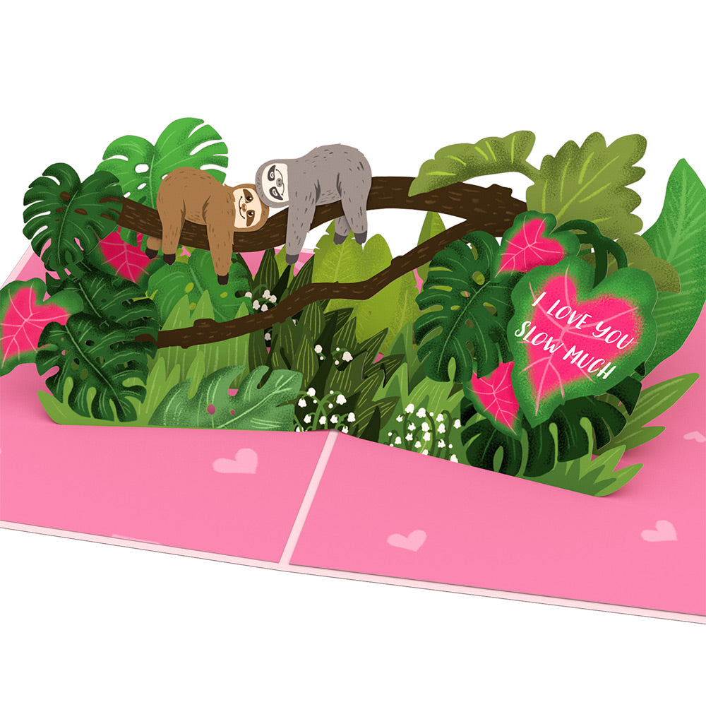 I Love You Sloths Pop-Up Card and Full of Hearts Valentine Sentiment C ...