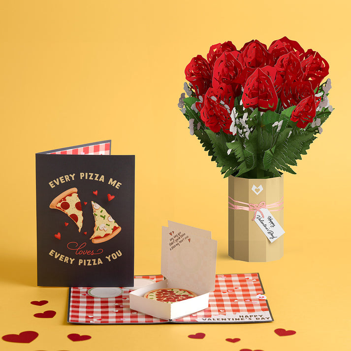 Pizza and Roses Valentine Bundle – Lovepop