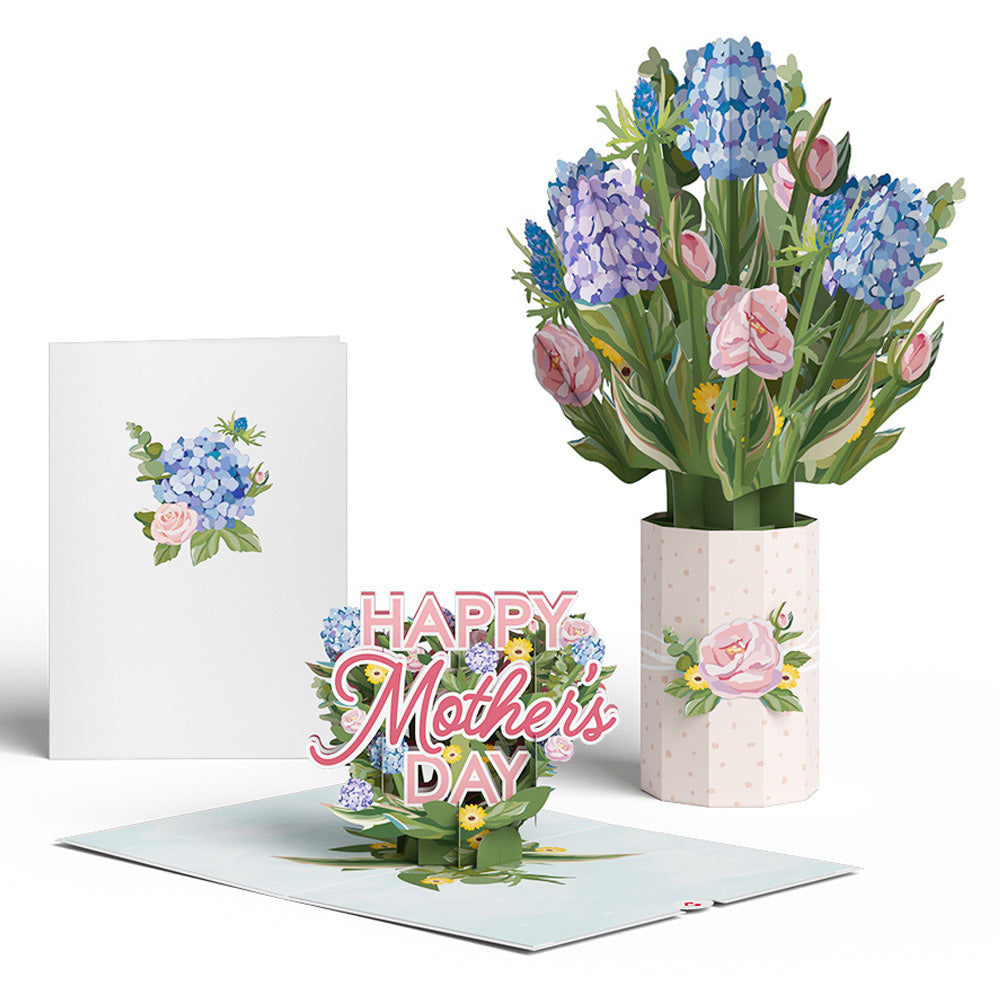 Mother's Day Hydrangeas Pop-Up Card & Bouquet Bundle – Lovepop