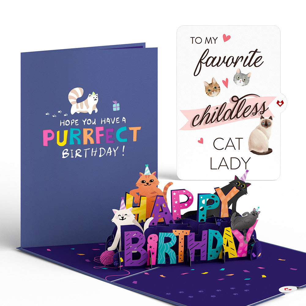 Happy Birthday Cats for the Childless Cat Lady Pop-up Cards – Lovepop