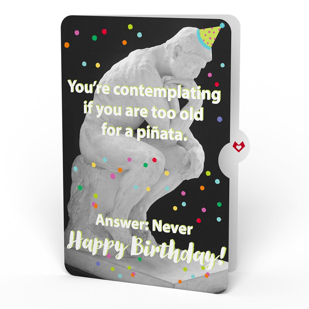 Sprinkles Birthday Cake with The Thinker Pop-Up Card and Sentiment Set ...